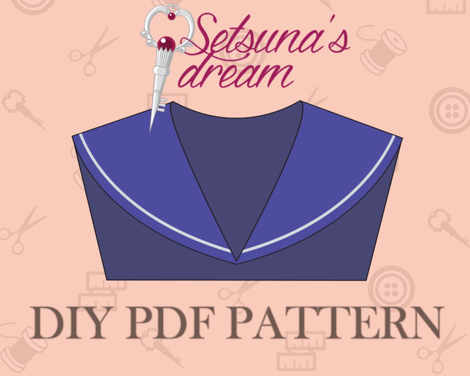 Sailor Collar Sewing Pattern - DIY - Size XS/S/M - Downloadable PDF - Etsy