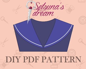 Sailor Collar Sewing Pattern - DIY - Size XS/S/M - Downloadable PDF - Etsy