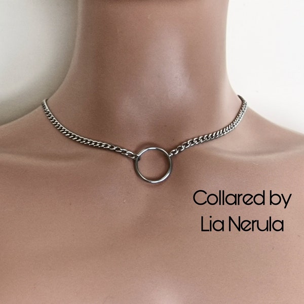 Stainless Steel Locking Collar Necklace - Etsy