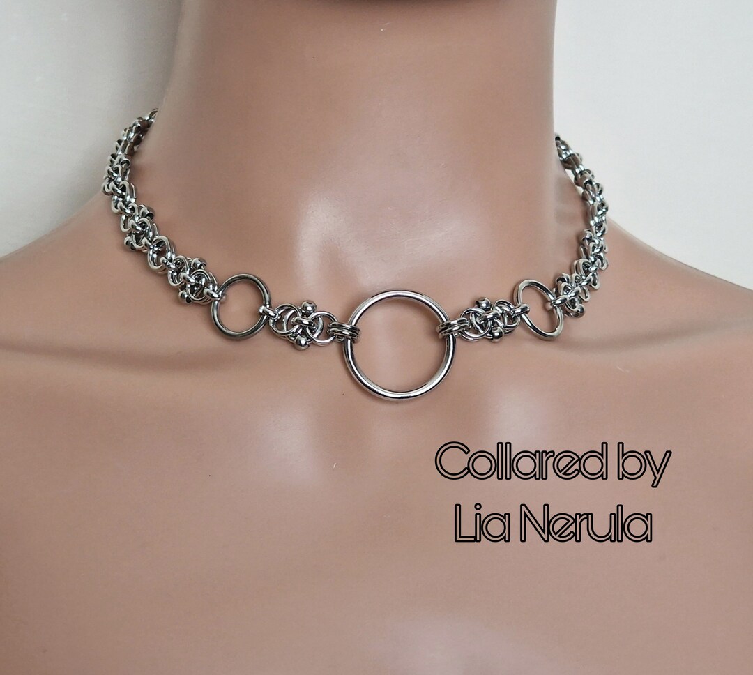 Triple O Ring Collar for Sub, 24/7 BDSM Collar With Hex Locking Option ...