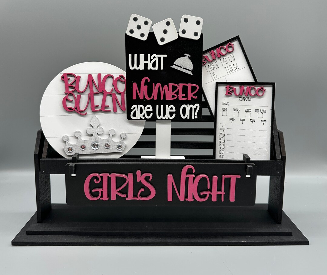 Bunco Game-dice Game-gaming-shelf Sitter Set- Interchangeable-home ...