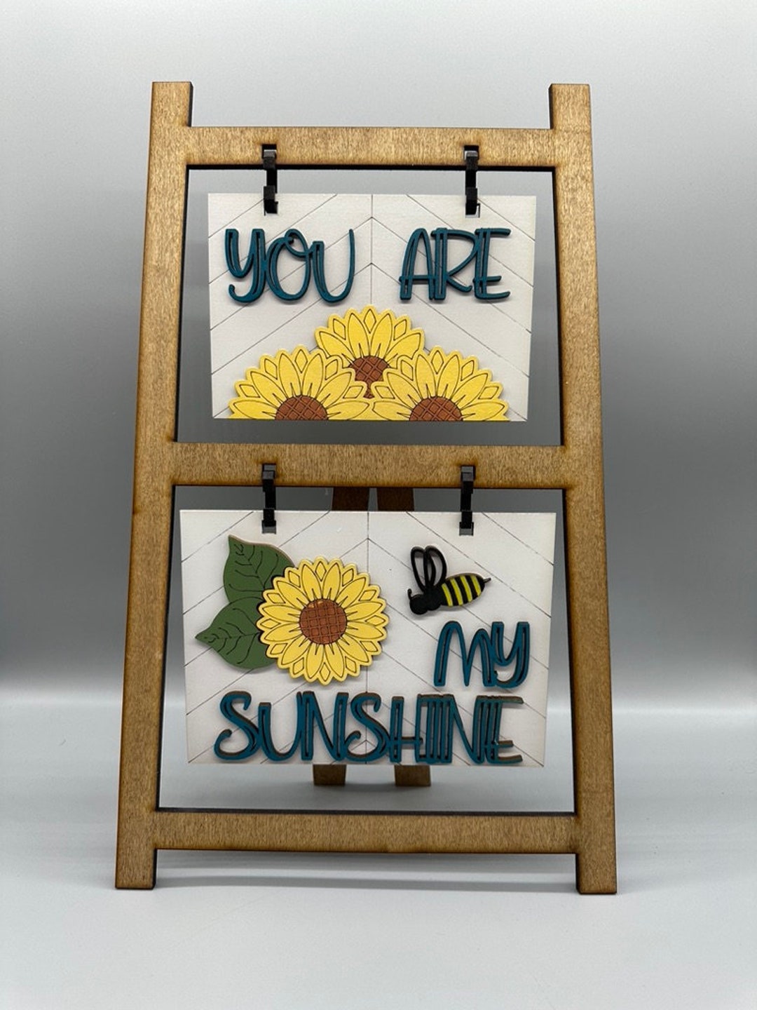 You Are My Sunshine-sunflower-inserts Only-interchangeable Leaning Ladder - Etsy