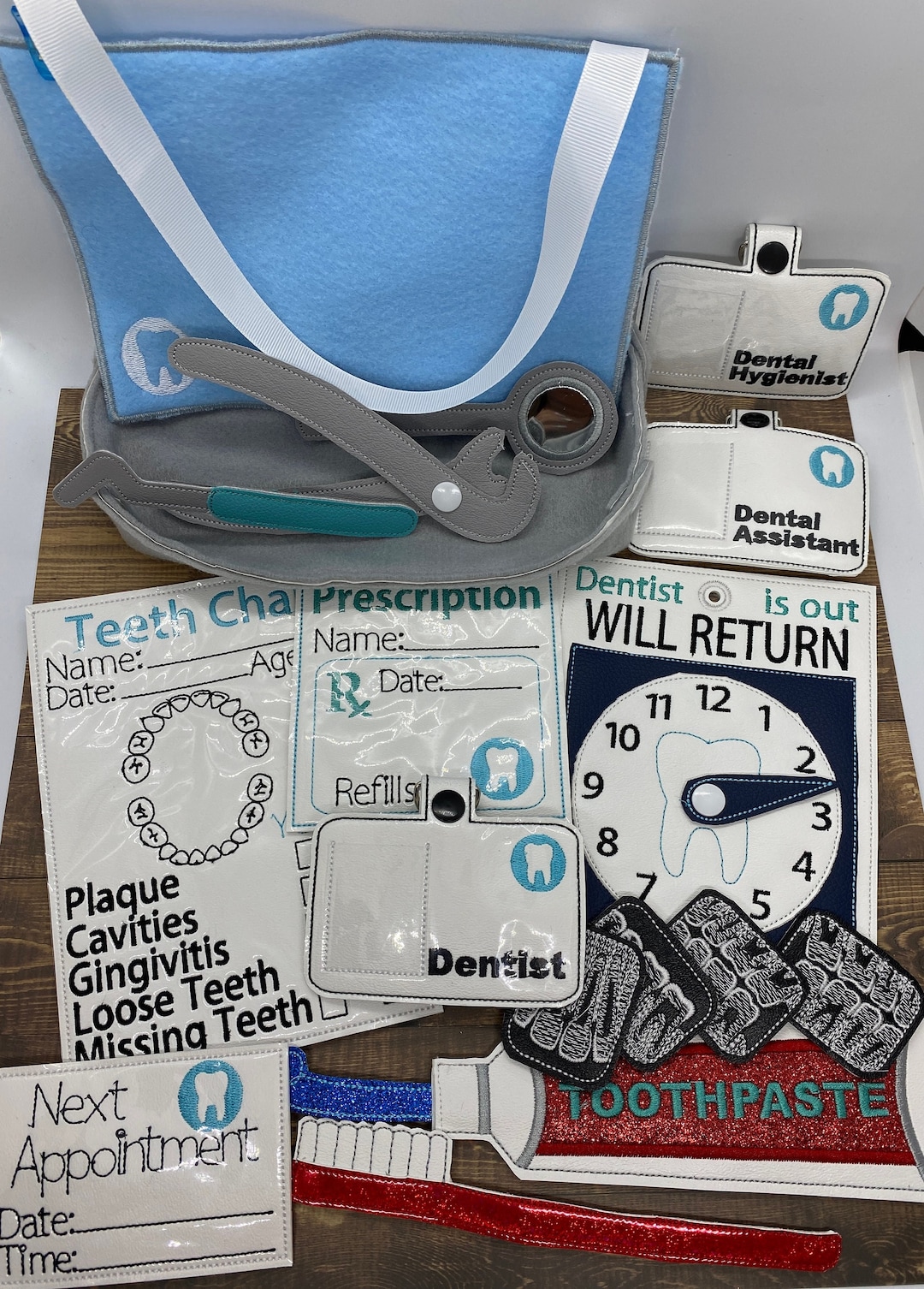 Dentist Pretend Play Set- Imagination Play - Pretend Play - Child's ...