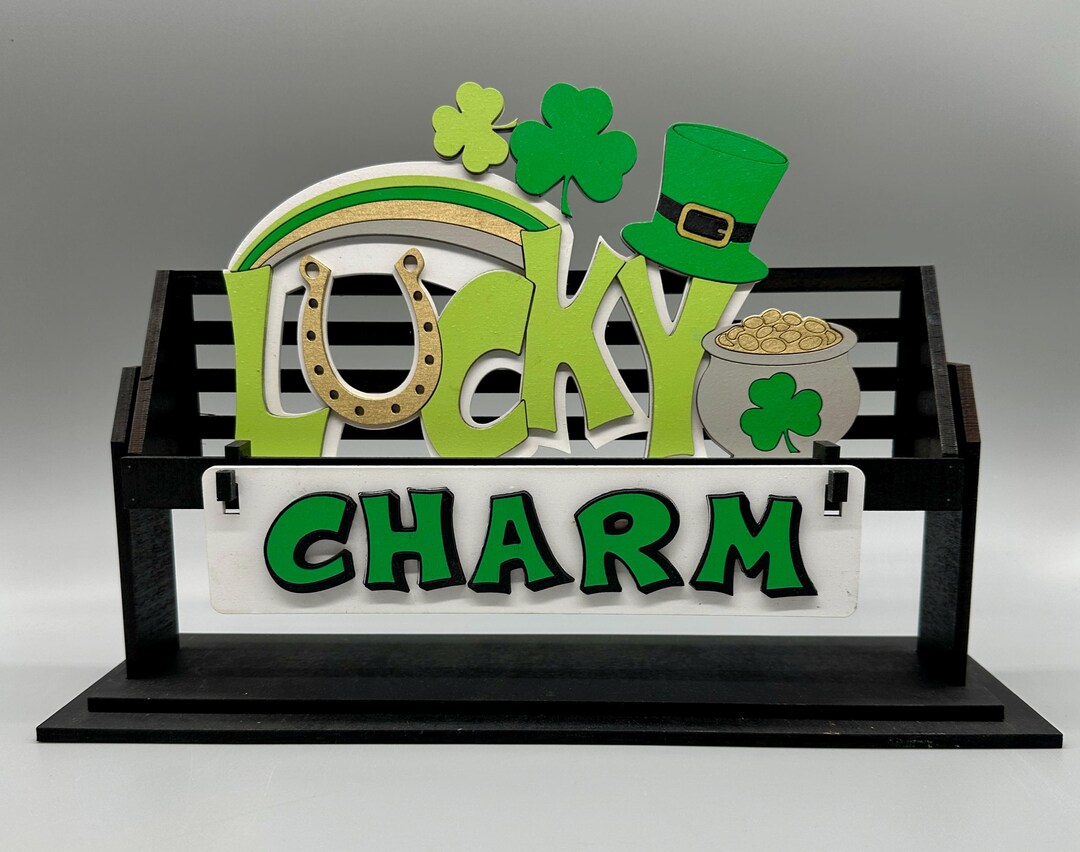 Lucky Charm Set-shelf Sitter Set-interchangeable-home Decor - Etsy