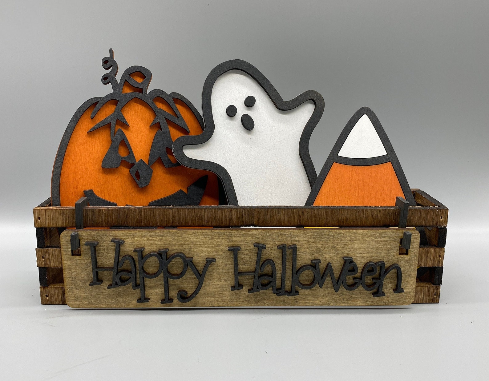 Halloween-spooky Shelf Sitter Set-interchangeable-home Decor - Etsy