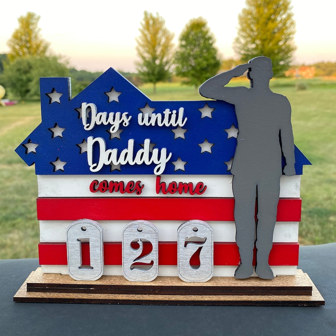 Military Deployment Countdown-days Until Daddy-mommy Comes Home-usa - Etsy