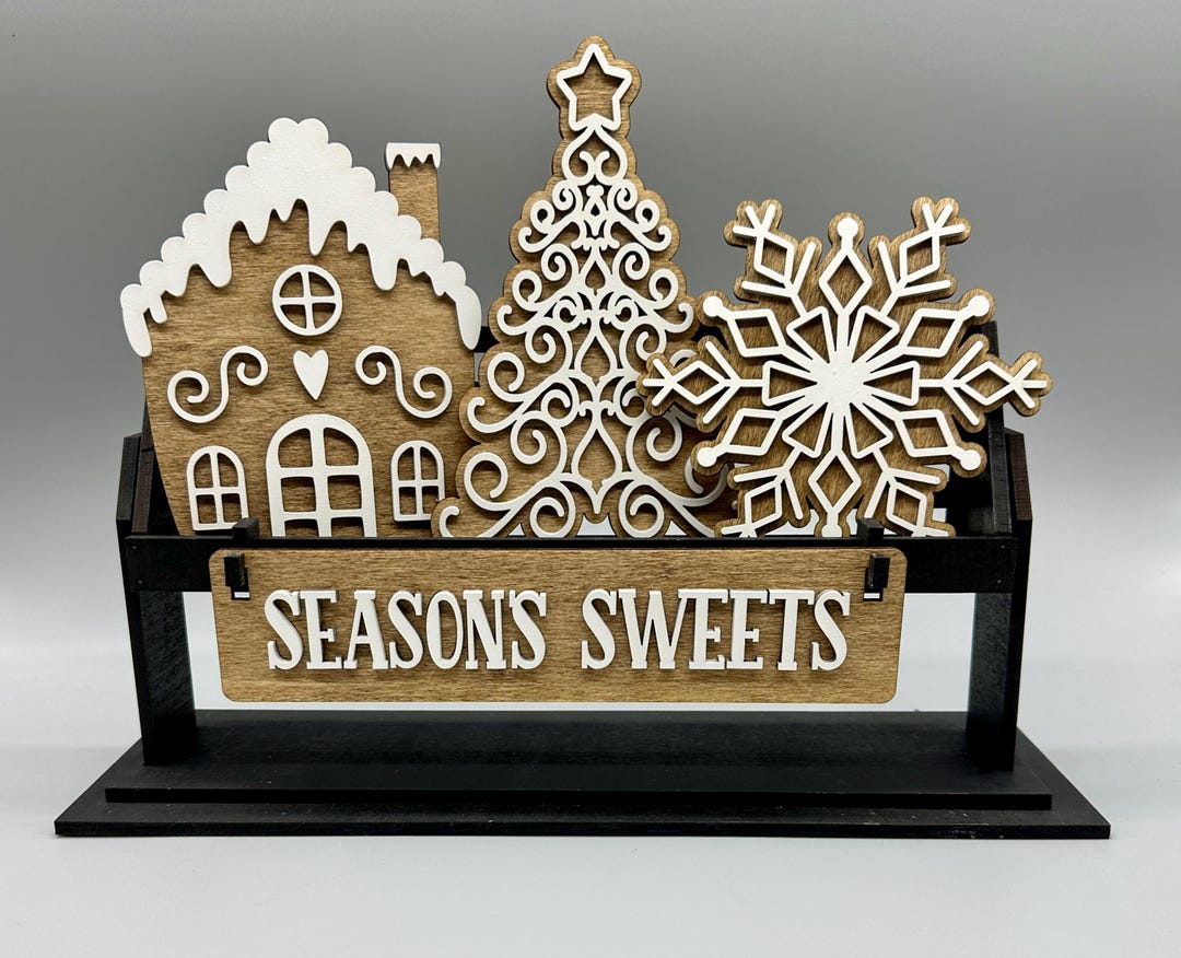 Season Sweets-gingerbread Shelf Sitter Set-interchangeable-home Decor ...