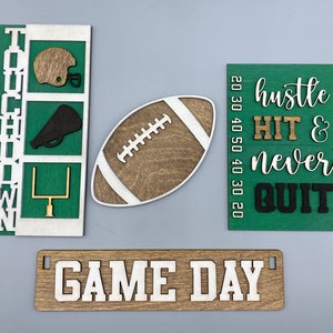 Football-game Day Shelf Sitter Set-interchangeable-home Decor - Etsy