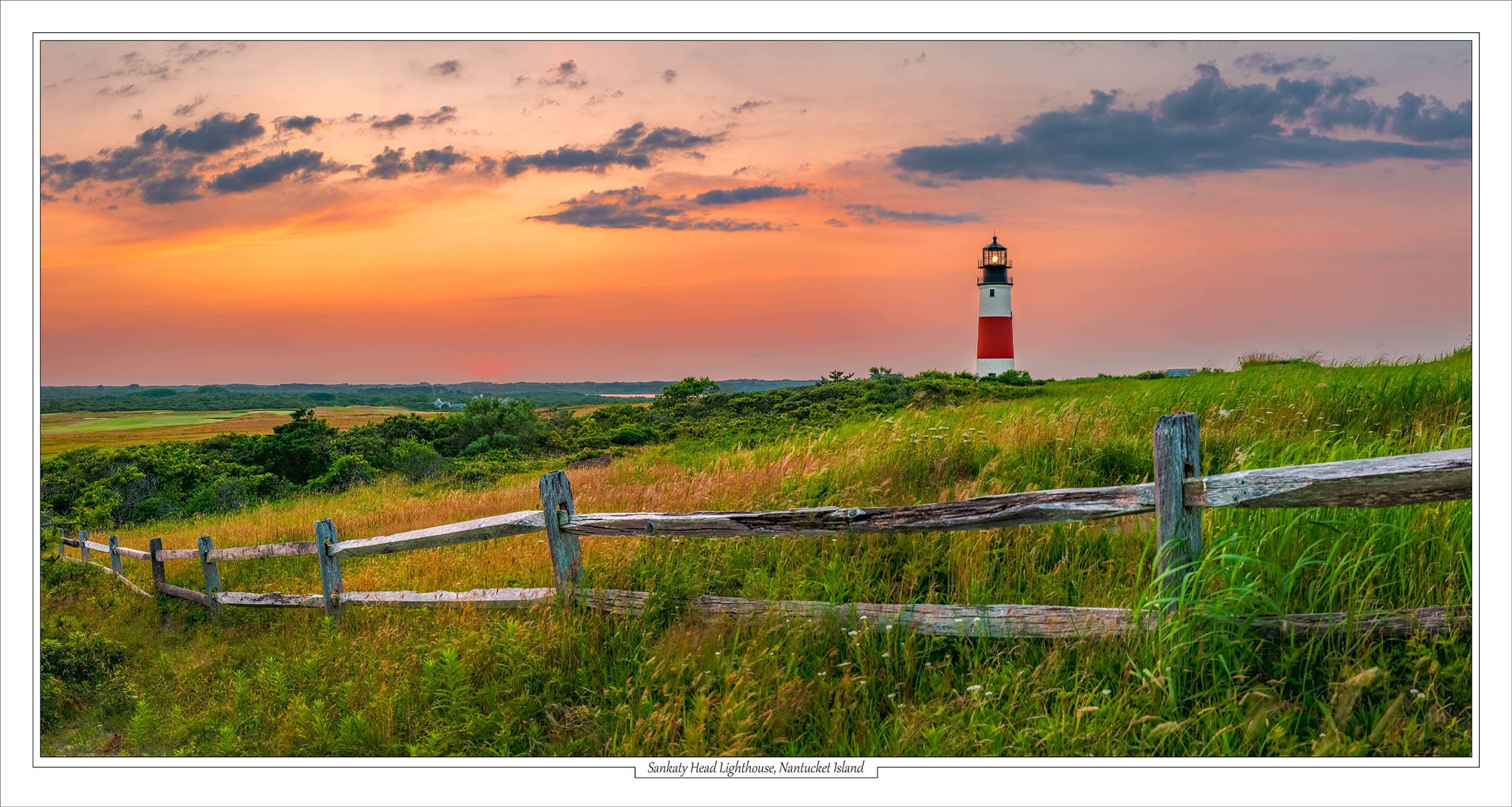 Sankaty Head Lighthouse, Nantucket Island Panoramic Fine Art Prints on Canvas, Metal or Paper ...