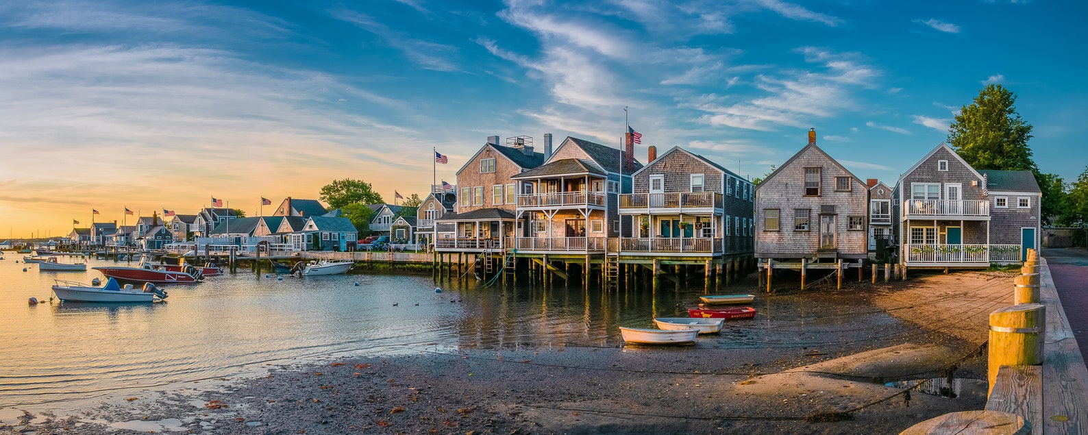 Easy Street View, Nantucket Island Panoramic Fine Art Prints on Canvas ...