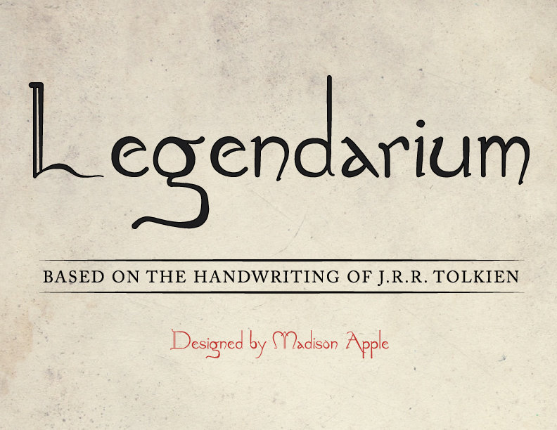 Legendarium - a J.R.R. Tolkien Script Font - Etsy