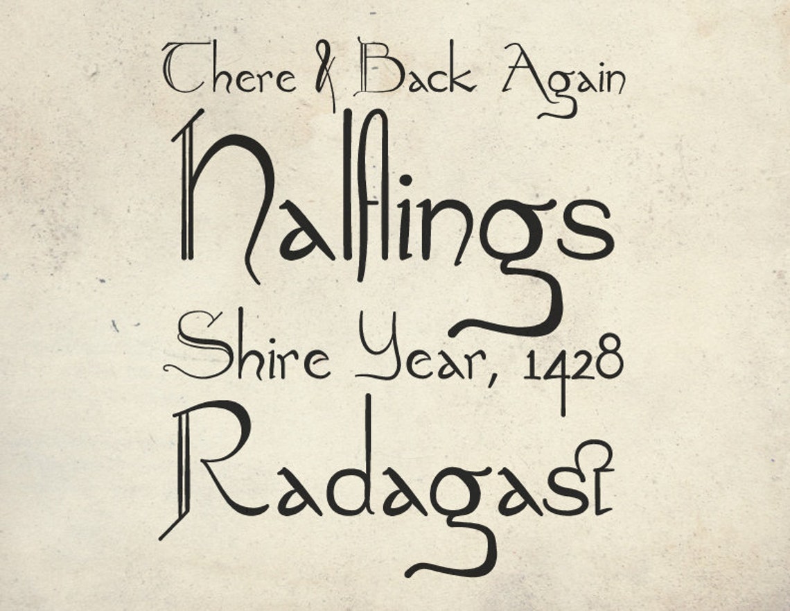 Legendarium - a J.R.R. Tolkien Script Font - Etsy