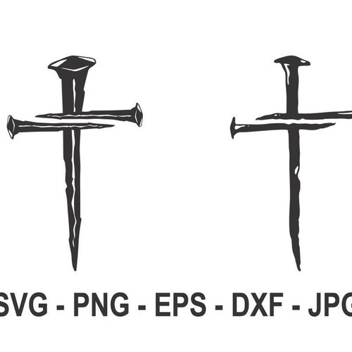 Nail Cross SVG Vector PNG Instant Digital Download - Etsy Israel