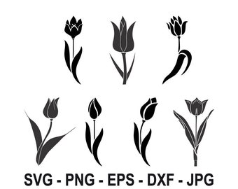 Tulip Dxf Vector | Etsy UK