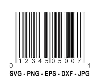 Barcode Svg | Etsy