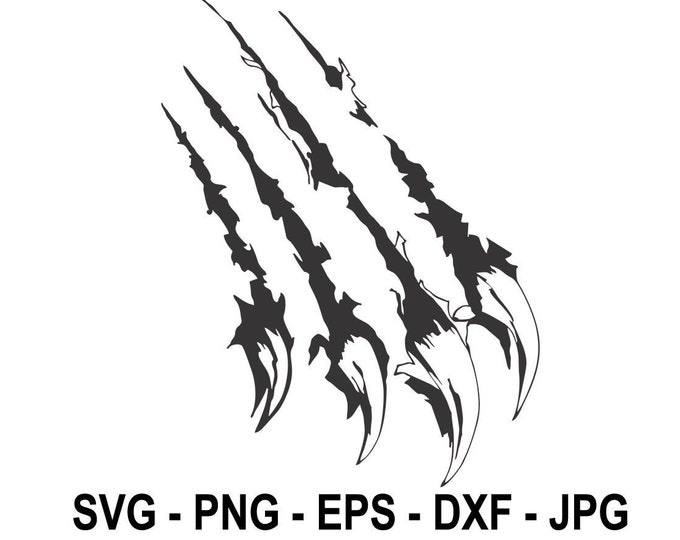 2 RIPPED CLAW Marks 9'' or 13'' Vinyl Sticker Decals Jurassic Dinosaur ...