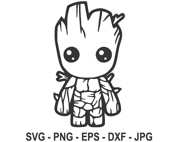 Baby Groot SVG for Craft Machines Cricut Cameo Silhouette - Etsy Canada