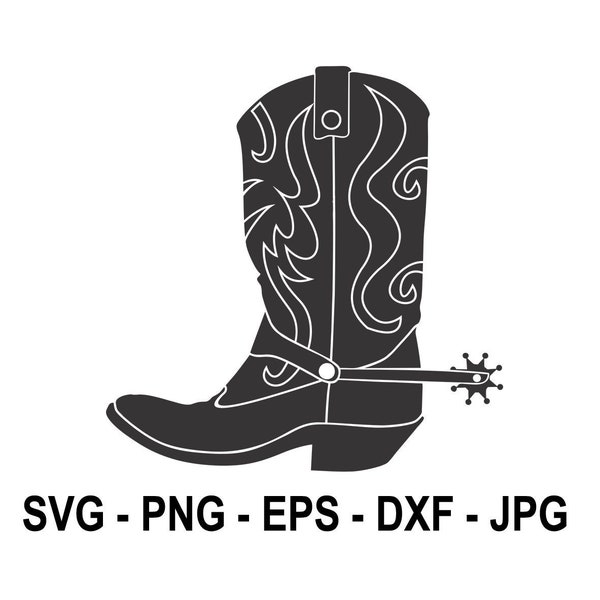 Cowboy Boots Svg - Etsy