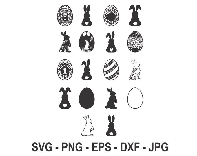 Osterhasen Trio SvG, DxF, EpS, PnG. Ostern SVG | Osterhase SvG | Hase ...