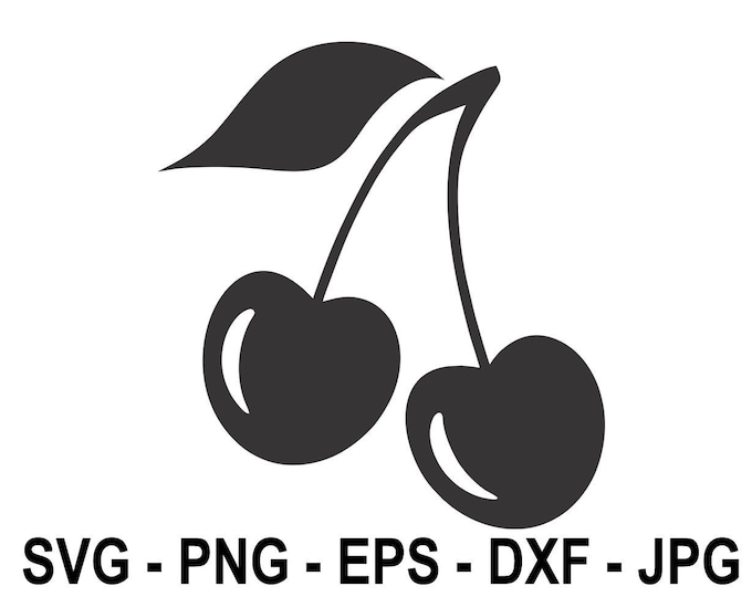 Cherry SVG, Cherries Clipart, Fruit Svg, Cherry Cricut, Cut Files ...
