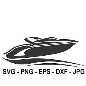 Speedboat Svg,boat Svg,instant Download,svg, PNG, EPS, Dxf, Jpg Digital ...