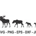 Moose Family Svgmoose Svgdeer Svginstant Downloadsvg PNG | Etsy