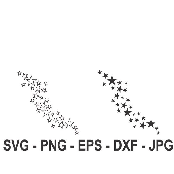 Swirling Stars Svg - Etsy