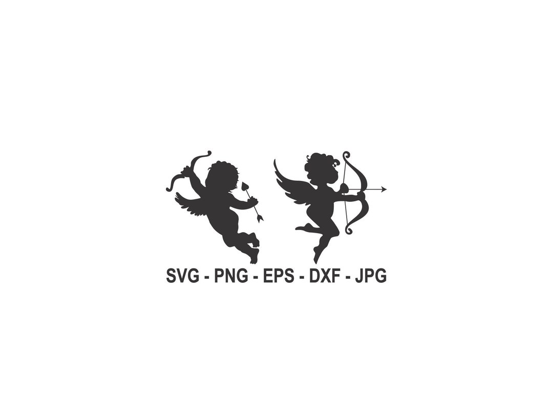 Kupidon Svg,angel Svg,instant,dark Silhouette,instant Download,svg, PNG ...