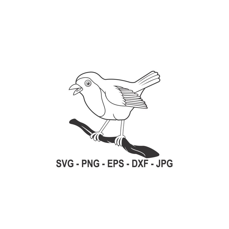 Robin Bird Svgrobin Svgbird Svginstant Downloadsvg PNG - Etsy