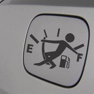 Empty Full Funny Car Decal Gasoline Race Car Gas Full Gas Empty Decal ...