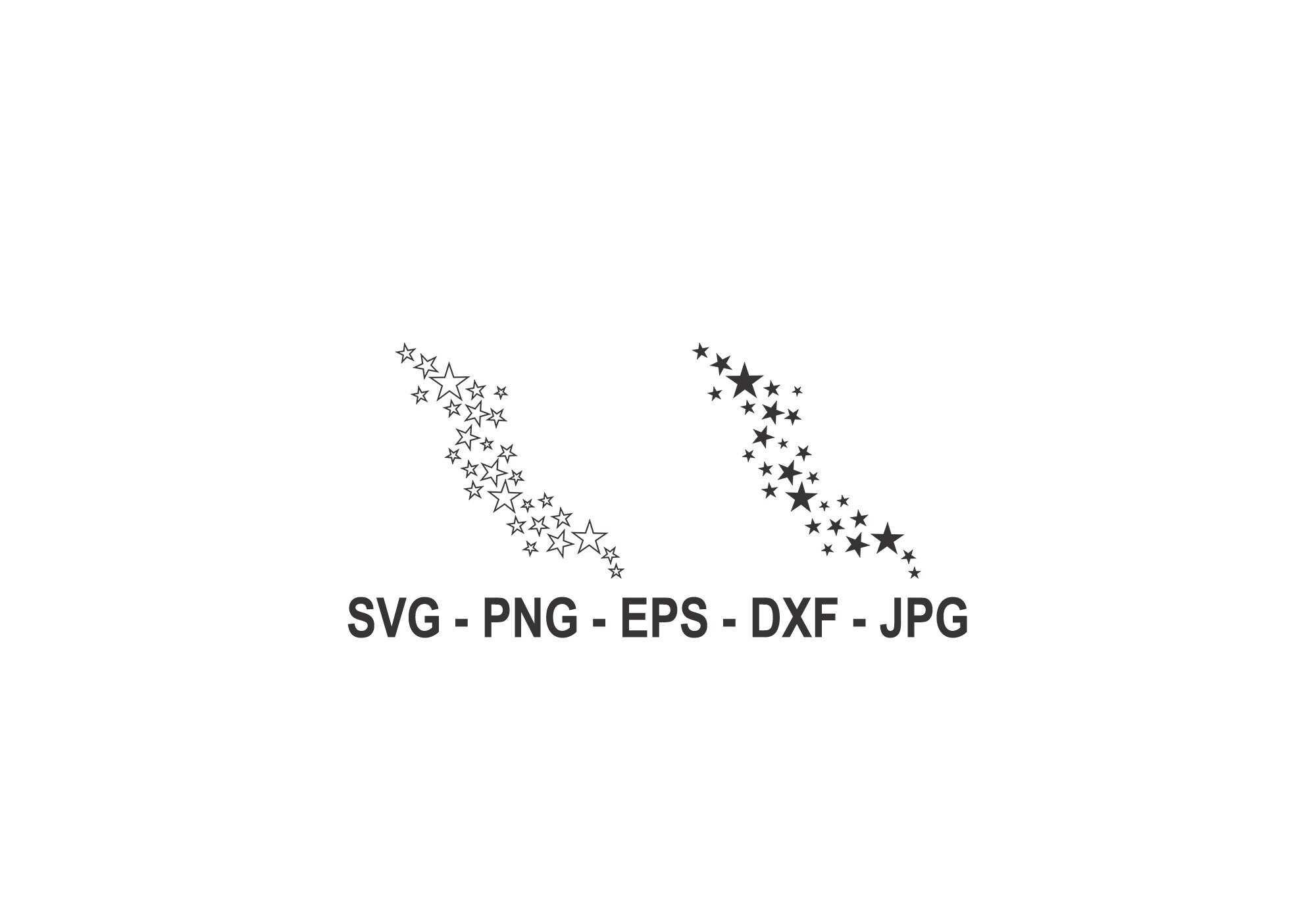 A Wave of Stars Svgstars Svginstant Downloadsvg PNG EPS - Etsy