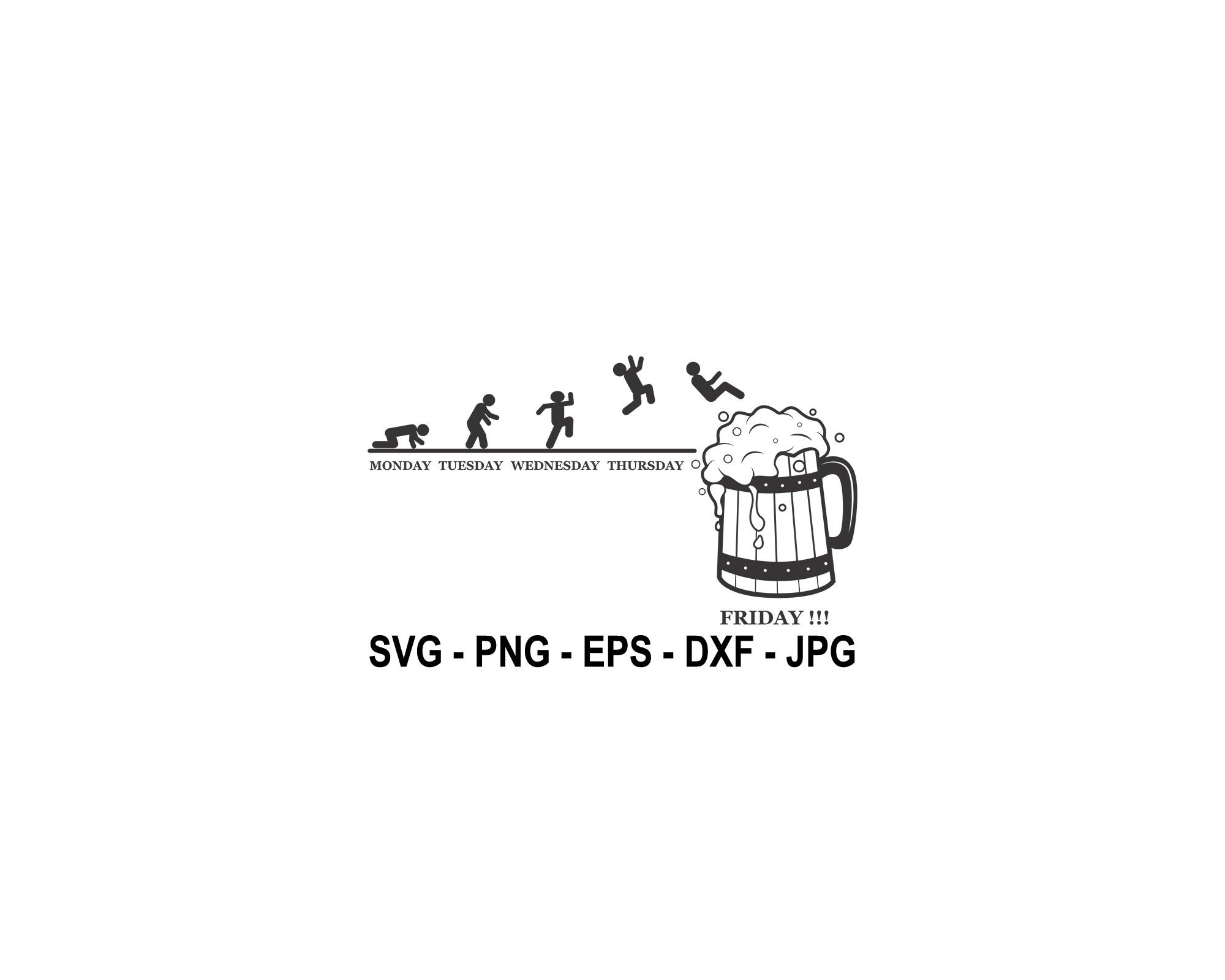 Beer Svgjump in Beer Svgdark Silhouetteinstant - Etsy