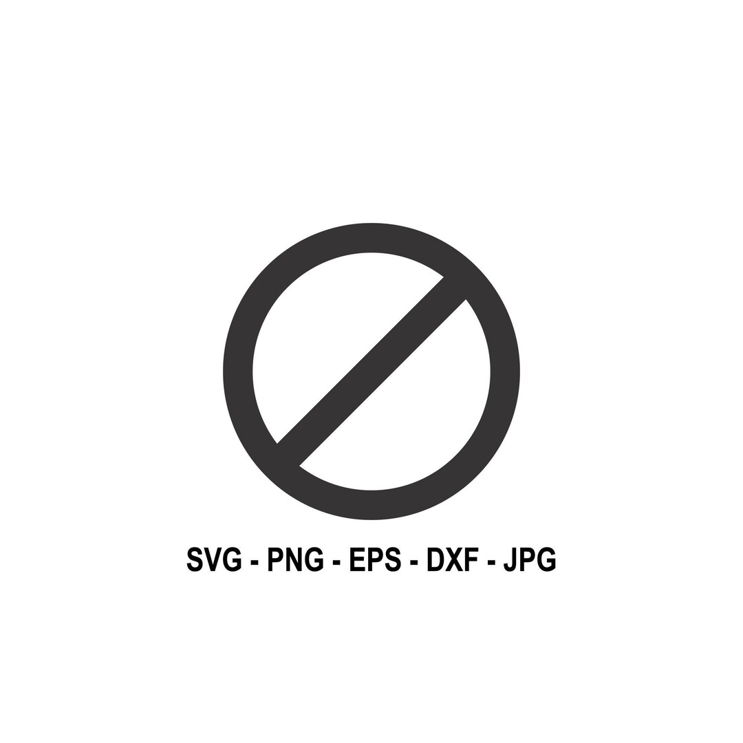 No Sign Svg,restricted Symbol Svg,instant,dark Silhouette,instant ...