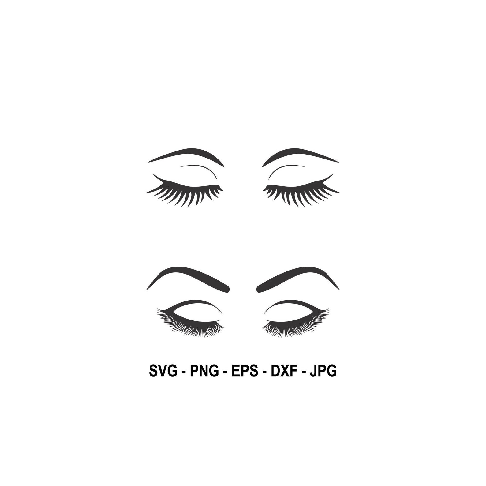 Eyelashes Svg Cut File,eyebrows Svg,lashes Svg,lash Extensions Svg ...
