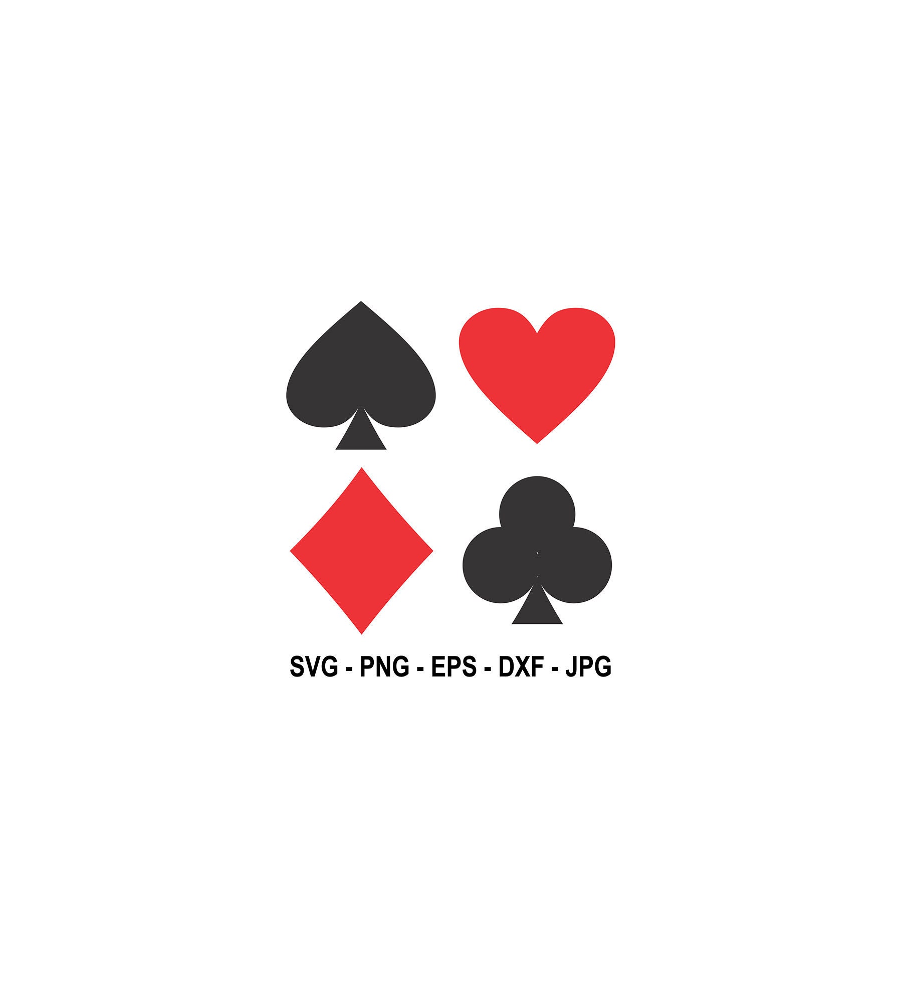 Spielkarten Symbole,Karten svg,Silhouette,Sofort Download,SVG,PNG,EPS ...