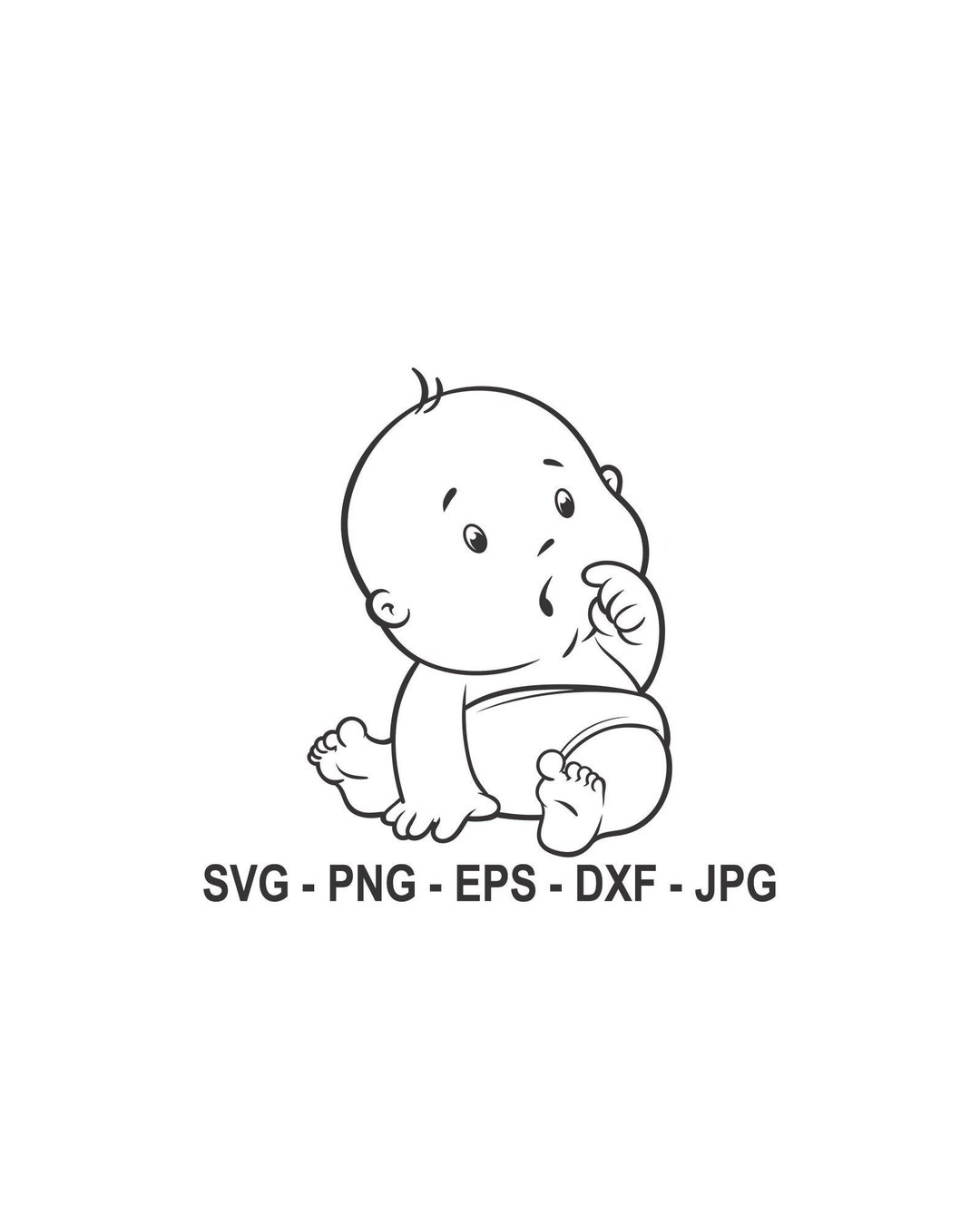 Baby Svg,cute Baby Svg,instant Download,svg, PNG, EPS, Dxf, Jpg Digital ...