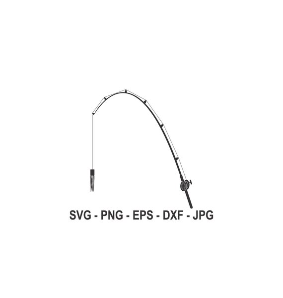 Fishing Rod Svgrod Svginstant Downloadsvg PNG EPS Dxf | Etsy
