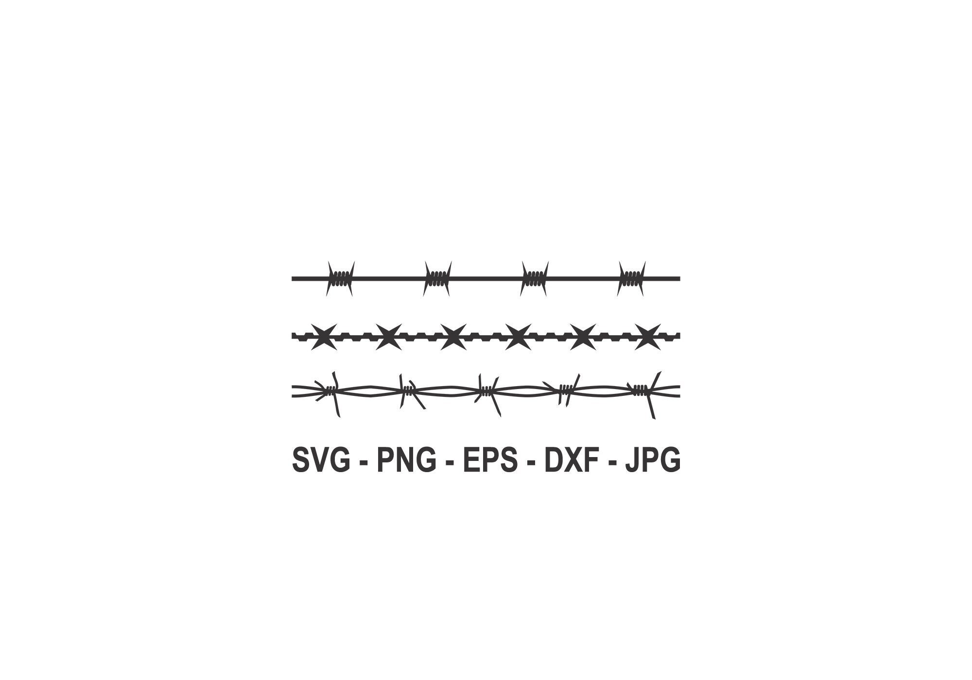 Barb Wire Svg,barb Wire Fence Svg,instant Download,svg, PNG, EPS, Dxf ...