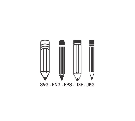Pencil Svgpen Svgcrayon Svginstant Downloadsvg PNG EPS - Etsy