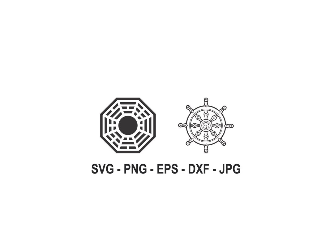 Dharma Svg,dharma Wheel Svg,instant,dark Silhouette,instant Download ...