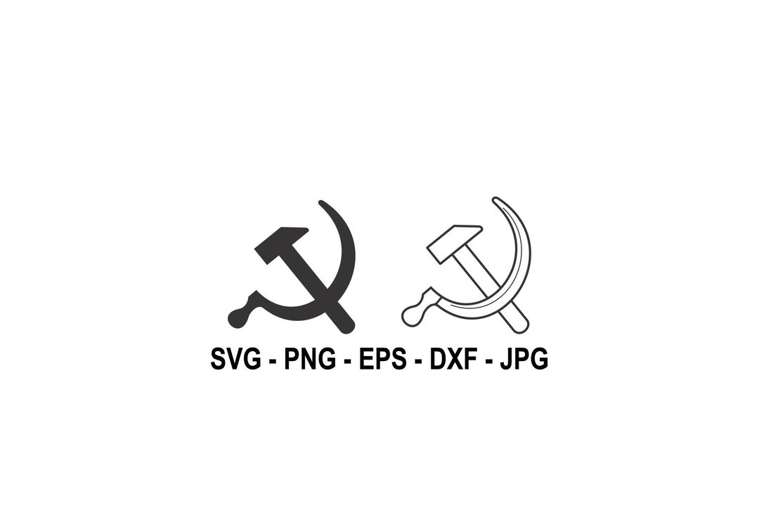 Hammer and Sickle Svg,instant,dark Silhouette,instant Download,svg, PNG ...