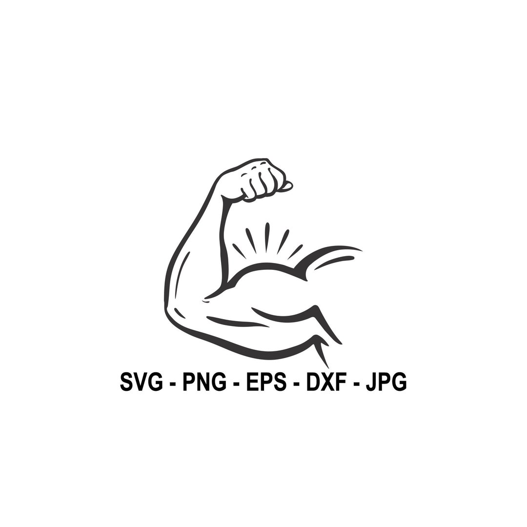 Biceps Muscle Svg,instant Download,svg, PNG, EPS, Dxf, Jpg Digital ...
