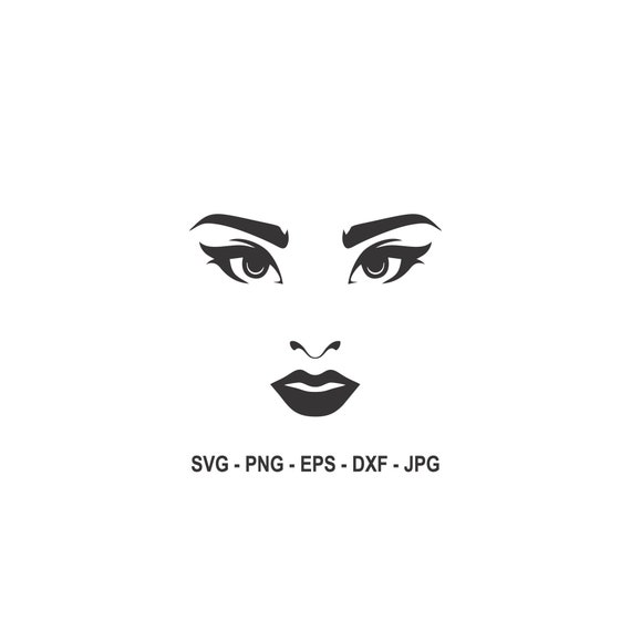 Women Face Svgeyebrows Svglashes Svglash Extensions | Etsy