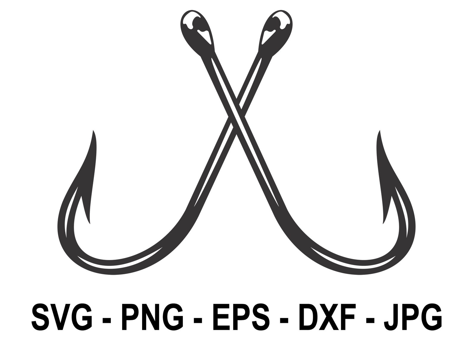 Hook Svg,cross Fishing Hooks Svg,instant Download,svg, PNG, EPS, Dxf ...