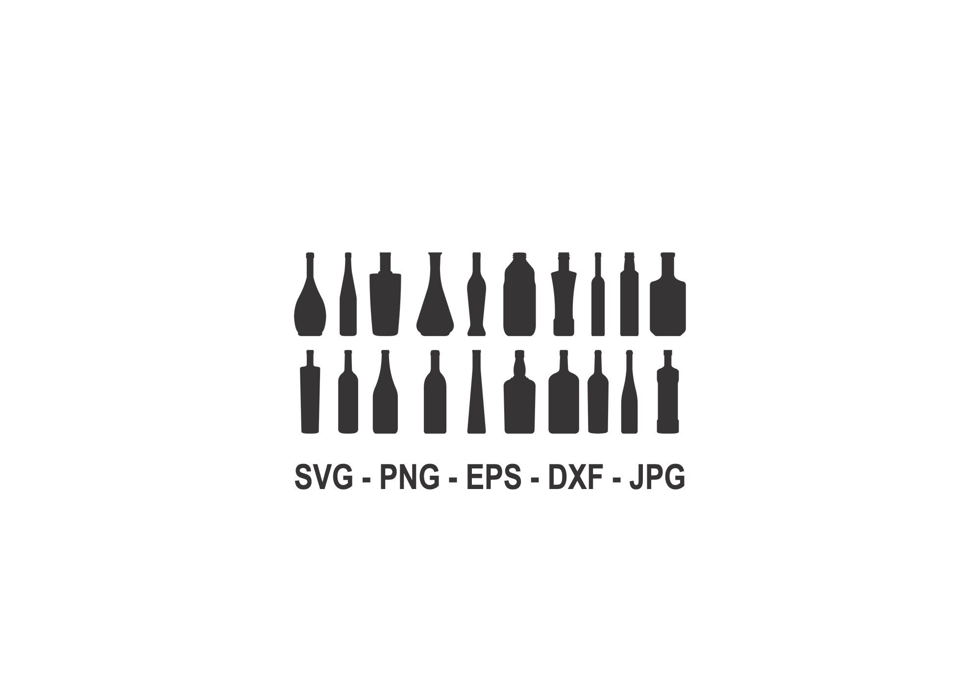 Bottle svg Bottle Bundle svgBottle SilhouetteInstant | Etsy