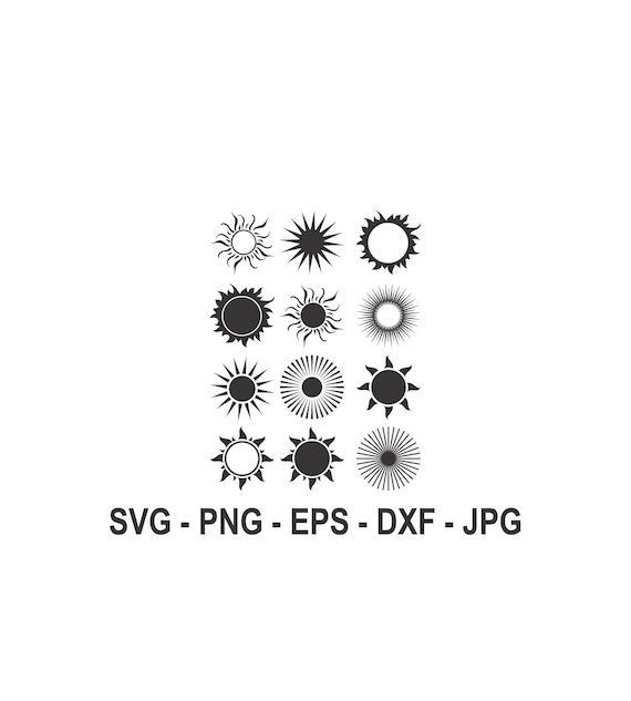 Zon svg Zon bundel svg Instant Download SVG PNG EPS dxf | Etsy
