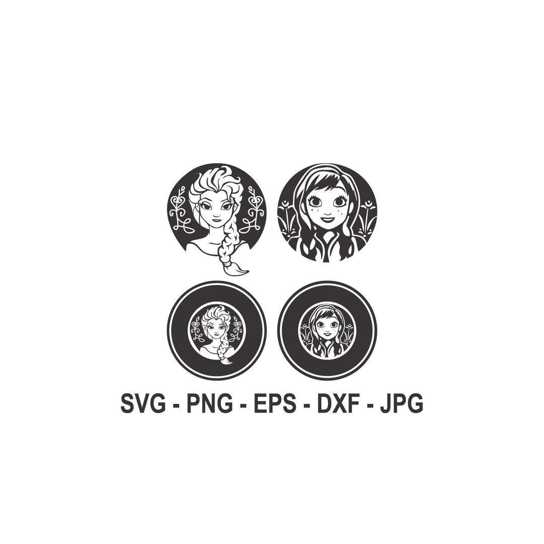 Elsa Svg,anna Svg,elsa and Anna Svg,instant Download,svg, PNG, EPS, Dxf ...