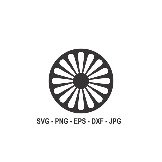 Gypsy Symbol Svggypsy Wheel Svginstantdark | Etsy