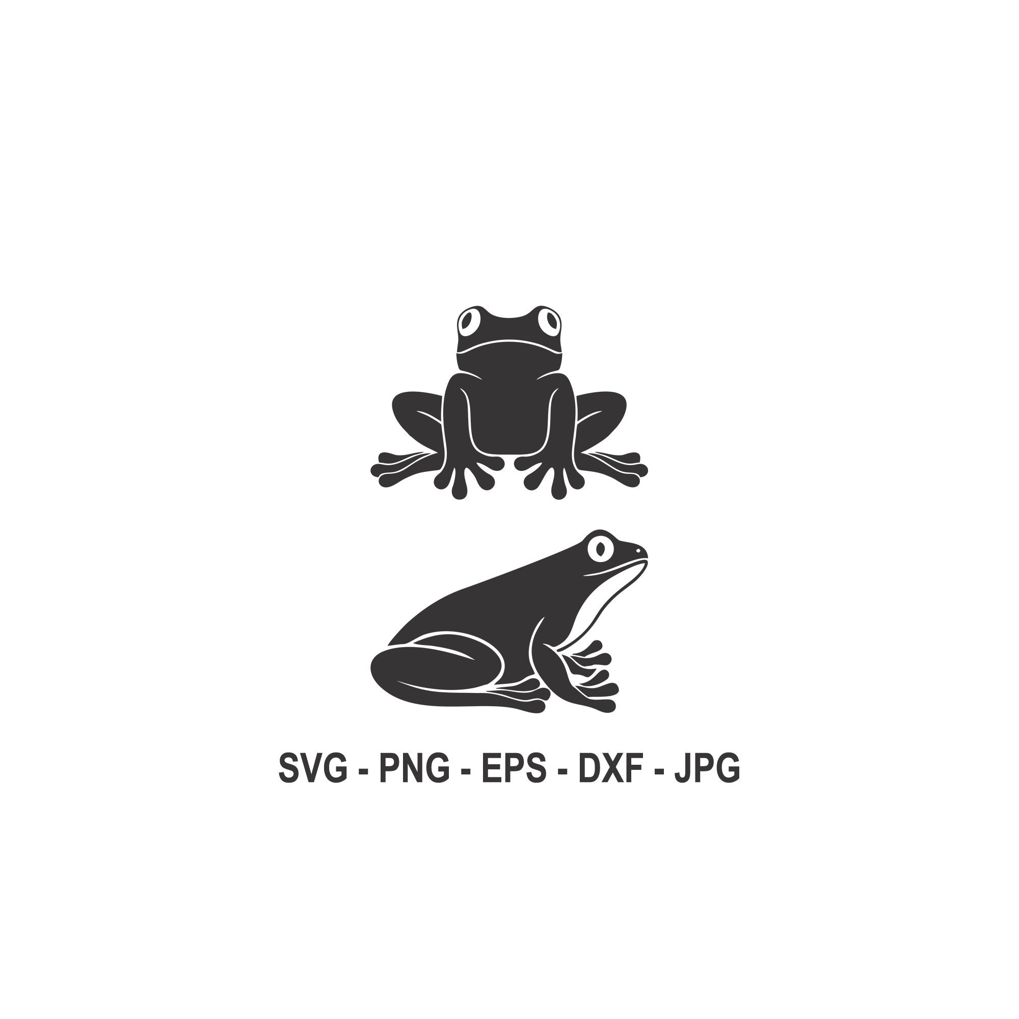 Frog Svg,2 Frog Svg,instant Download,svg, PNG, EPS, Dxf, Jpg Digital ...