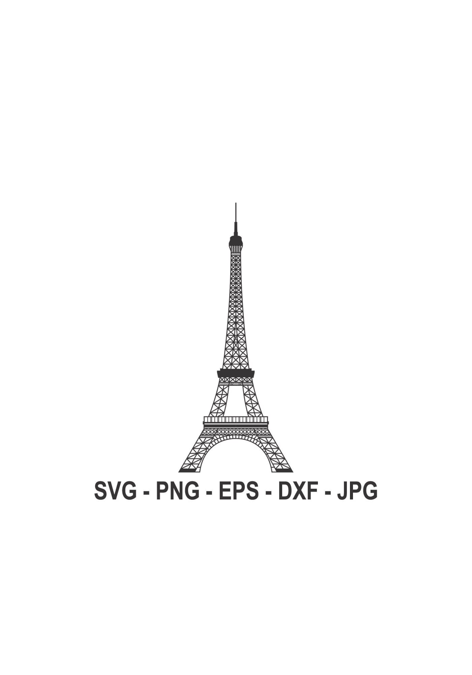 Eiffel Tower Svg,tower Svg,instant Download,svg, PNG, EPS, Dxf, Jpg ...